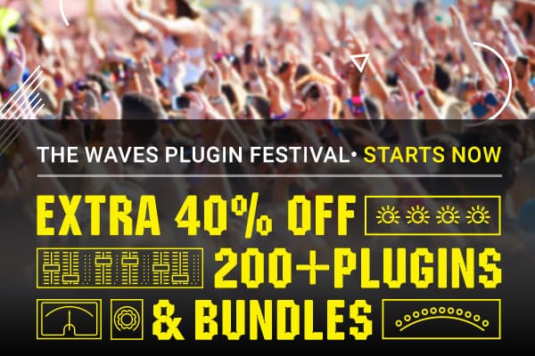 Waves - Plugin Festival 40% 할인 쿠폰 - 미디톡