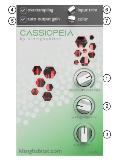 독일 Klanghabitat사 - 'Cassiopeia Plugin' - 진공관의 세츄레이션을 에뮬레이션하여 사운드의 트랜지언트를 더 부드럽고 두텁게 만드는 플러그인 - 미디톡