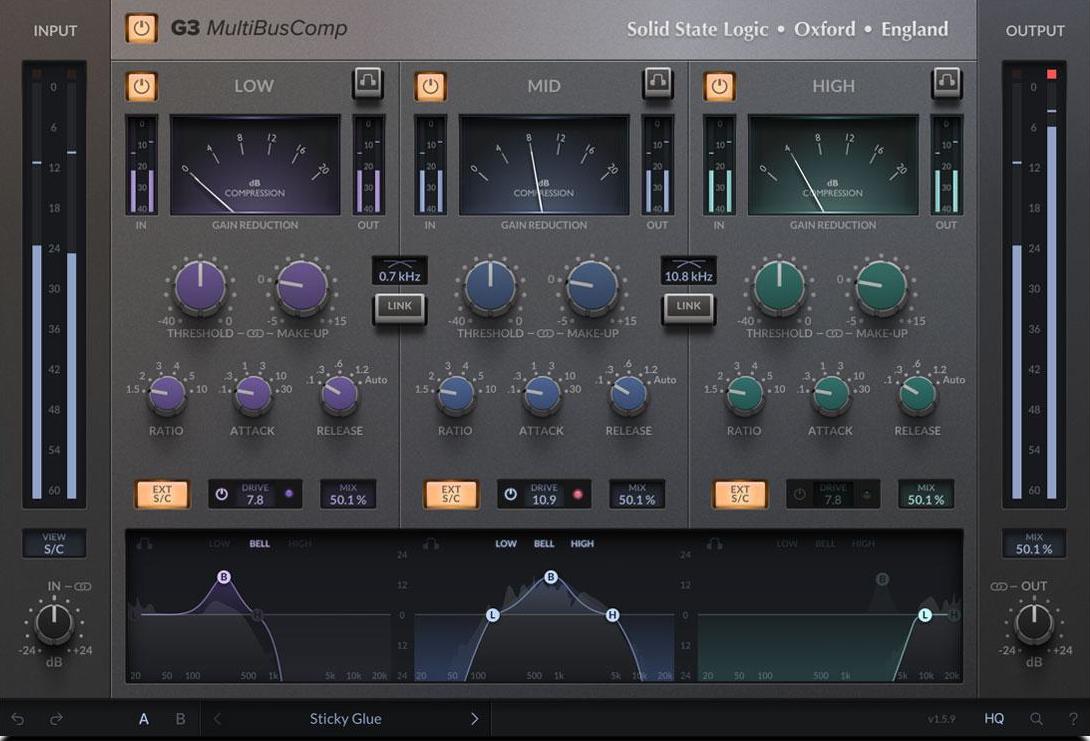 Solid State Logic - G3 MultiBusComp - 멀티밴드 컴프레서 플러그인 - 미디톡